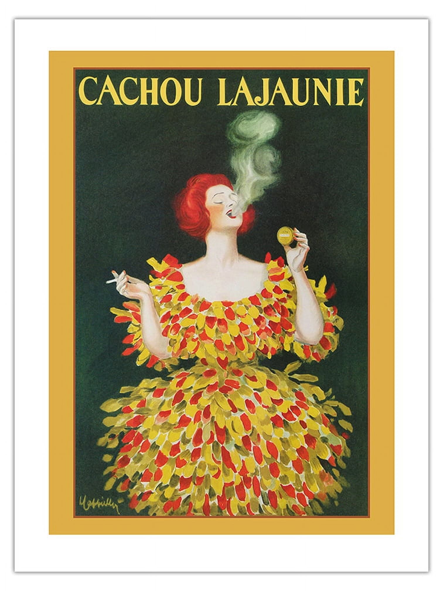 Cachou Lajaunie - Licorice Breath Mints - Vintage Advertising Poster by ...