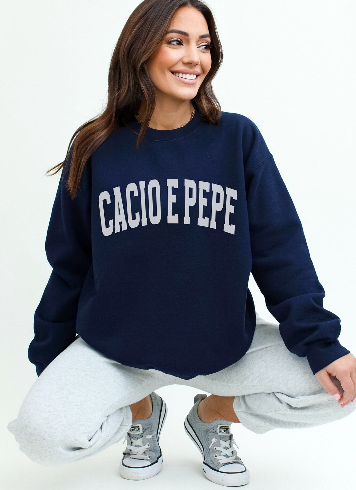 Cacio e Pepe Sweatshirt, Pasta Sweatshirt, Trendy Varsity Graphic Food ...