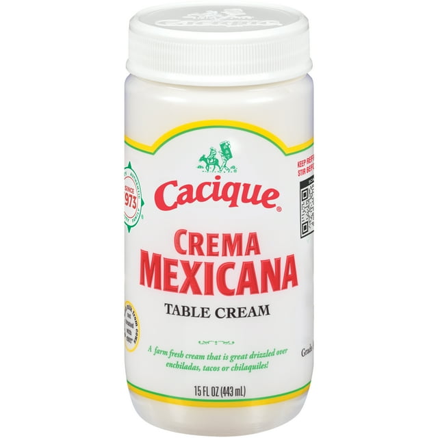 Cacique Crema Mexicana Table Cream, 15 oz Jar (Refrigerated) - Walmart.com
