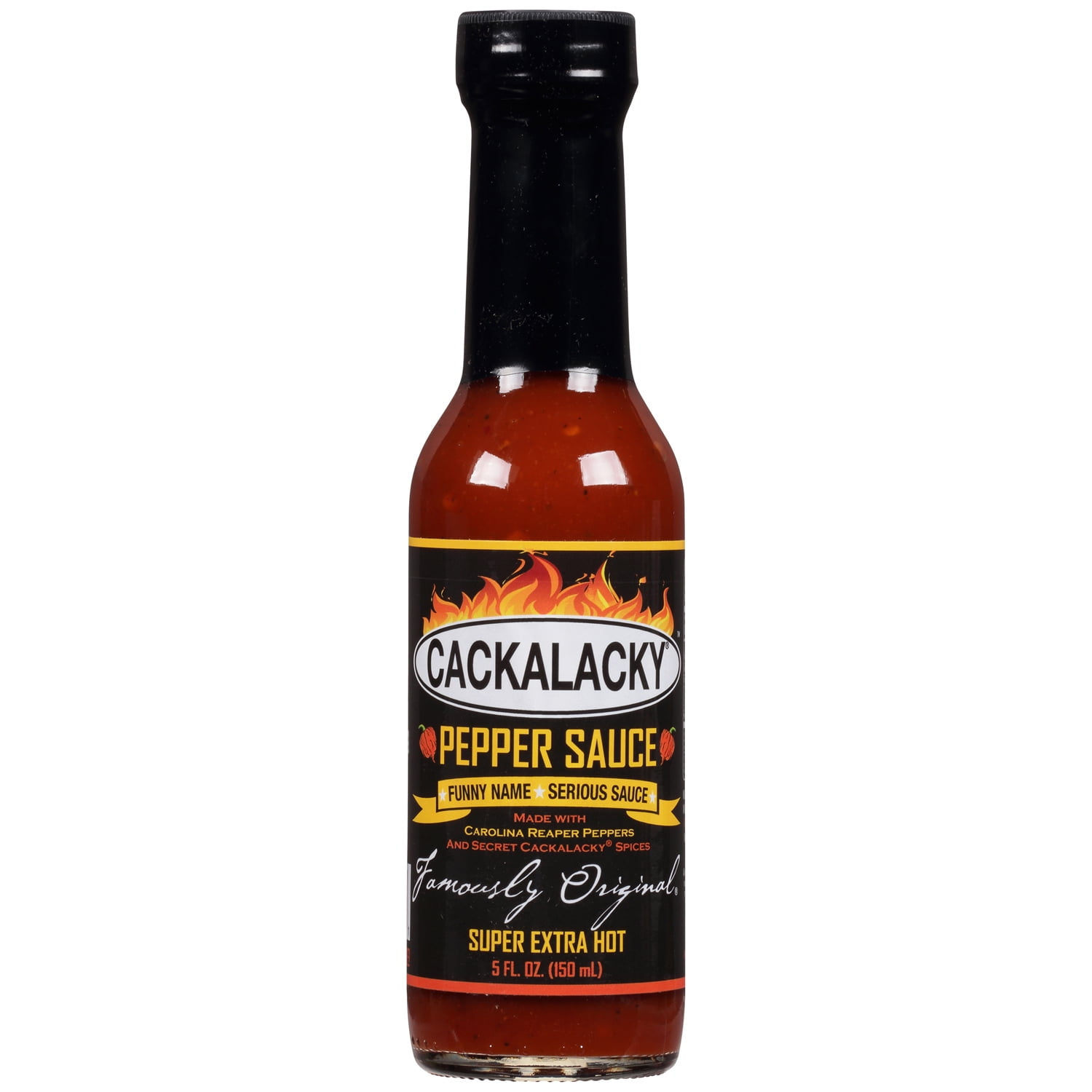 Cackalacky Famously Original Super Extra Hot Pepper Sauce - 5 oz Bottle ...