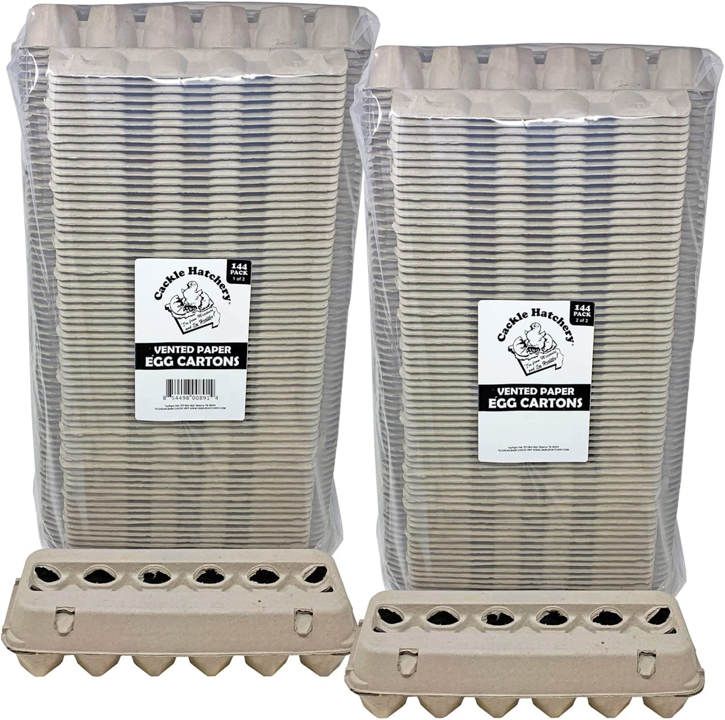 Cackle Hatchery Vented Paper Pulp Egg Cartons Holds 1 Dozen Chicken ...