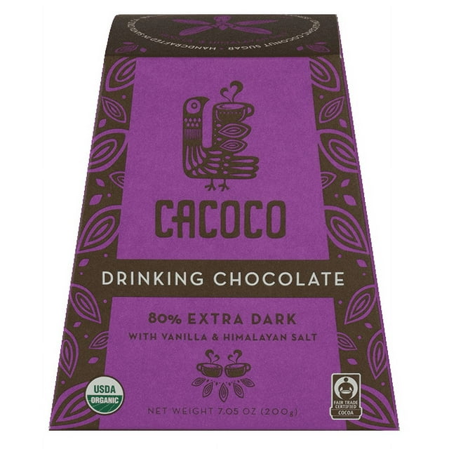 Cacoco Drinking Chocolate, 80% Extra Dark, 7.05 oz - Walmart.com