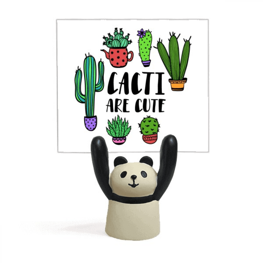 Cacti Are Cute Cactus Art Deco Fashion Memo Holder Cartoon Animal Panda Stand Decoration ...