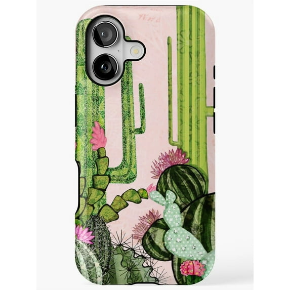 Cacti Collage Succulent Botanical Plant Art Phone Case for iPhone 11 12 13 14 15 16 17 Pro Max ...