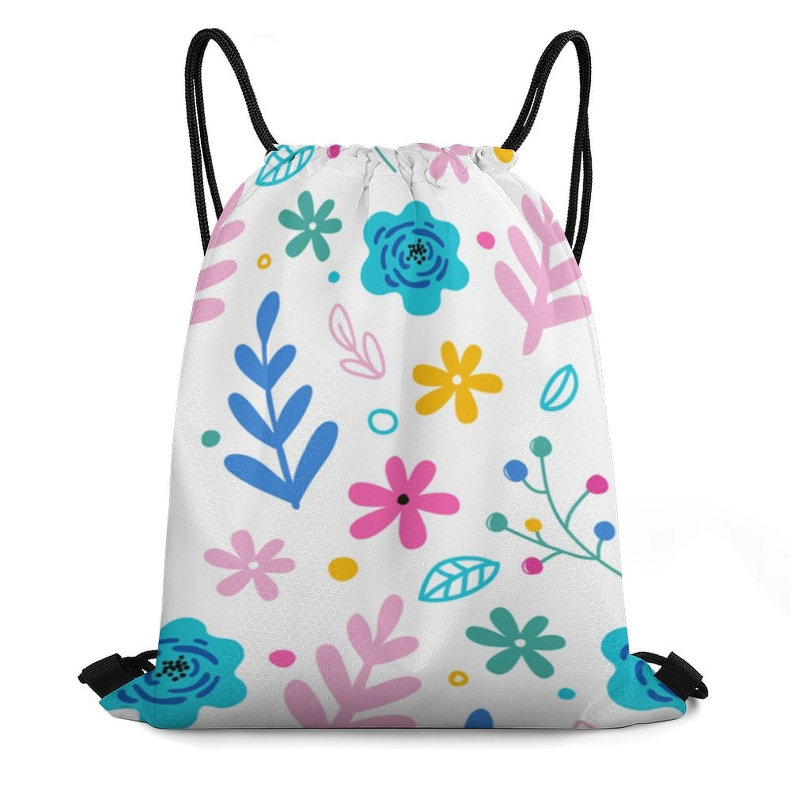 Cacti Palm Leavs Nature Llama Vintage Drawstring Bags Initial ...