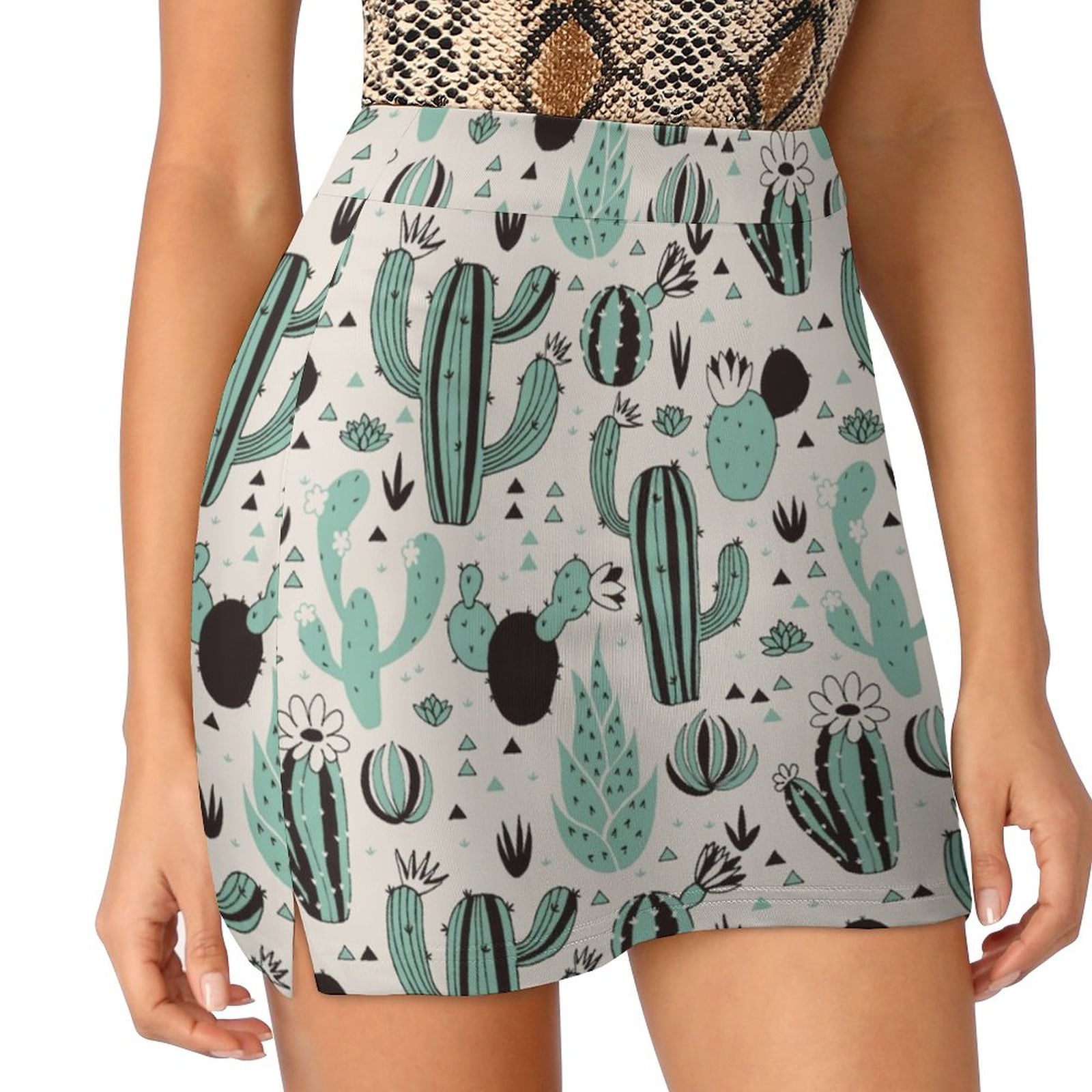 Cacti Skirts Woman Fashion Pant Skirt Mini Skirts Office Short Skirt ...