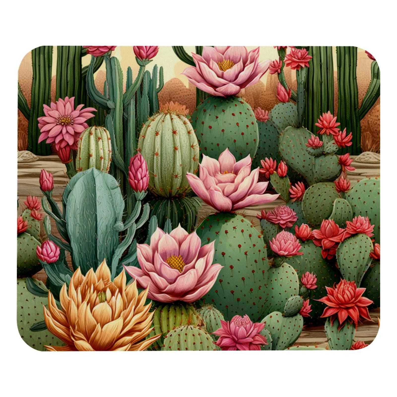 Cactus 8.3x9.8 Inch Square Desk Mat with Non-Slip Rubber Bottom for ...