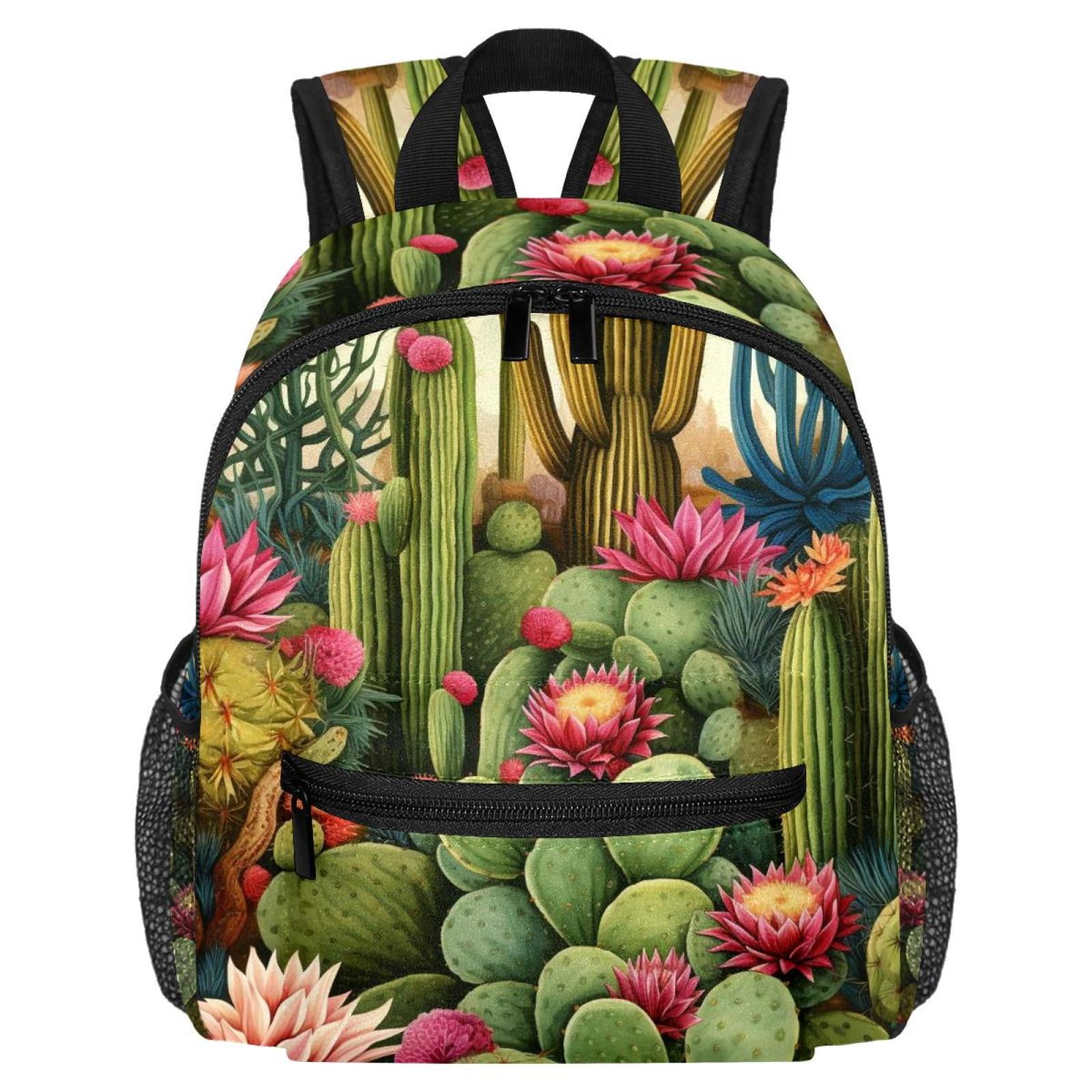 Cactus Adjustable Shoulder Strap Backpack - Large Capacity, Printed ...