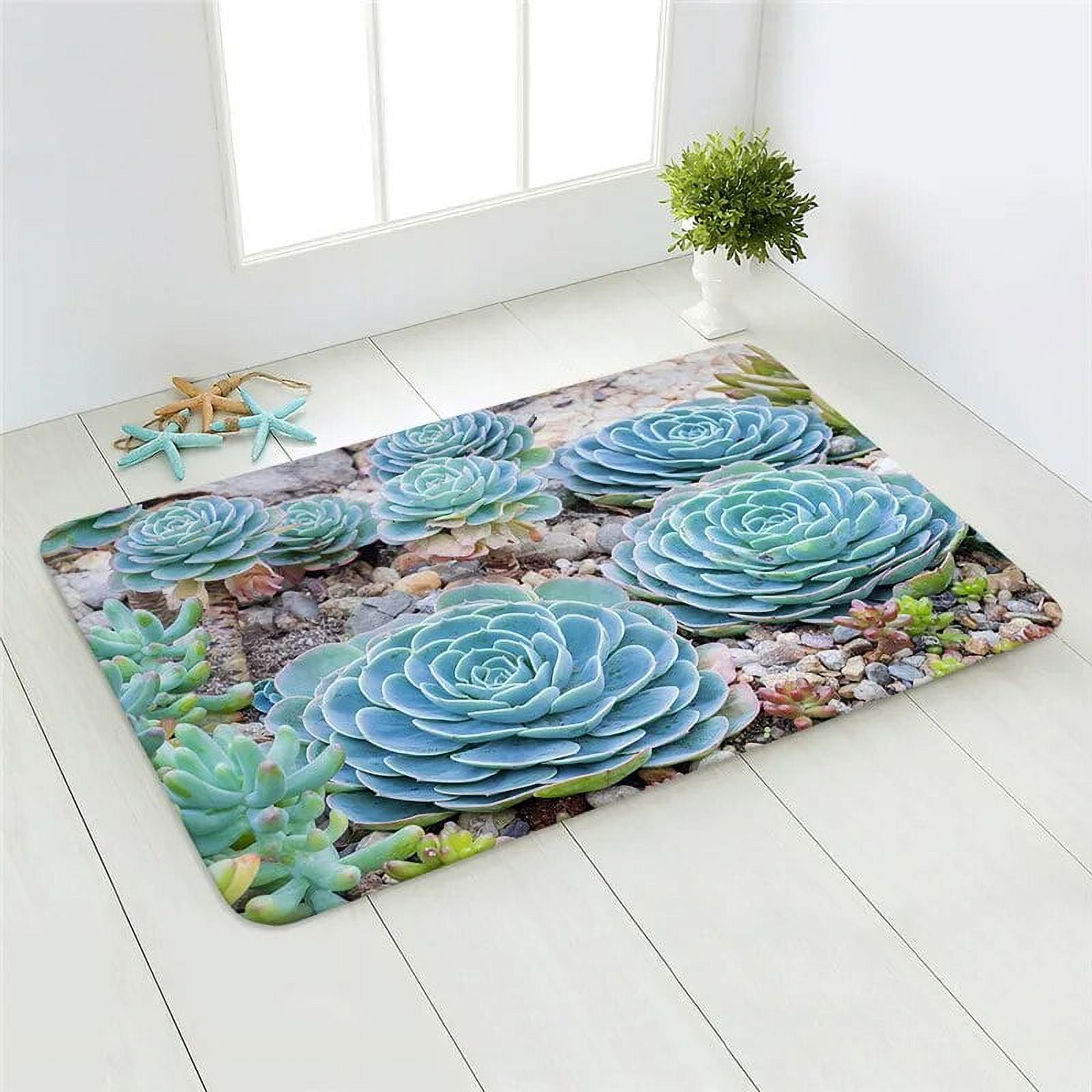 Cactus Bathroom Carpet Bathtub Side Floor Non-Slip Bath Mats Toilet ...