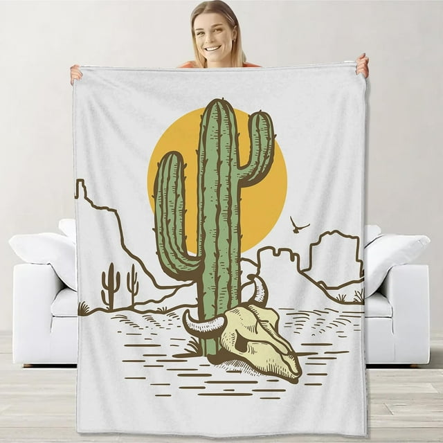 Cactus Blanket for Adults Kids Girls, Flannel Cactus Blankets Gifts ...