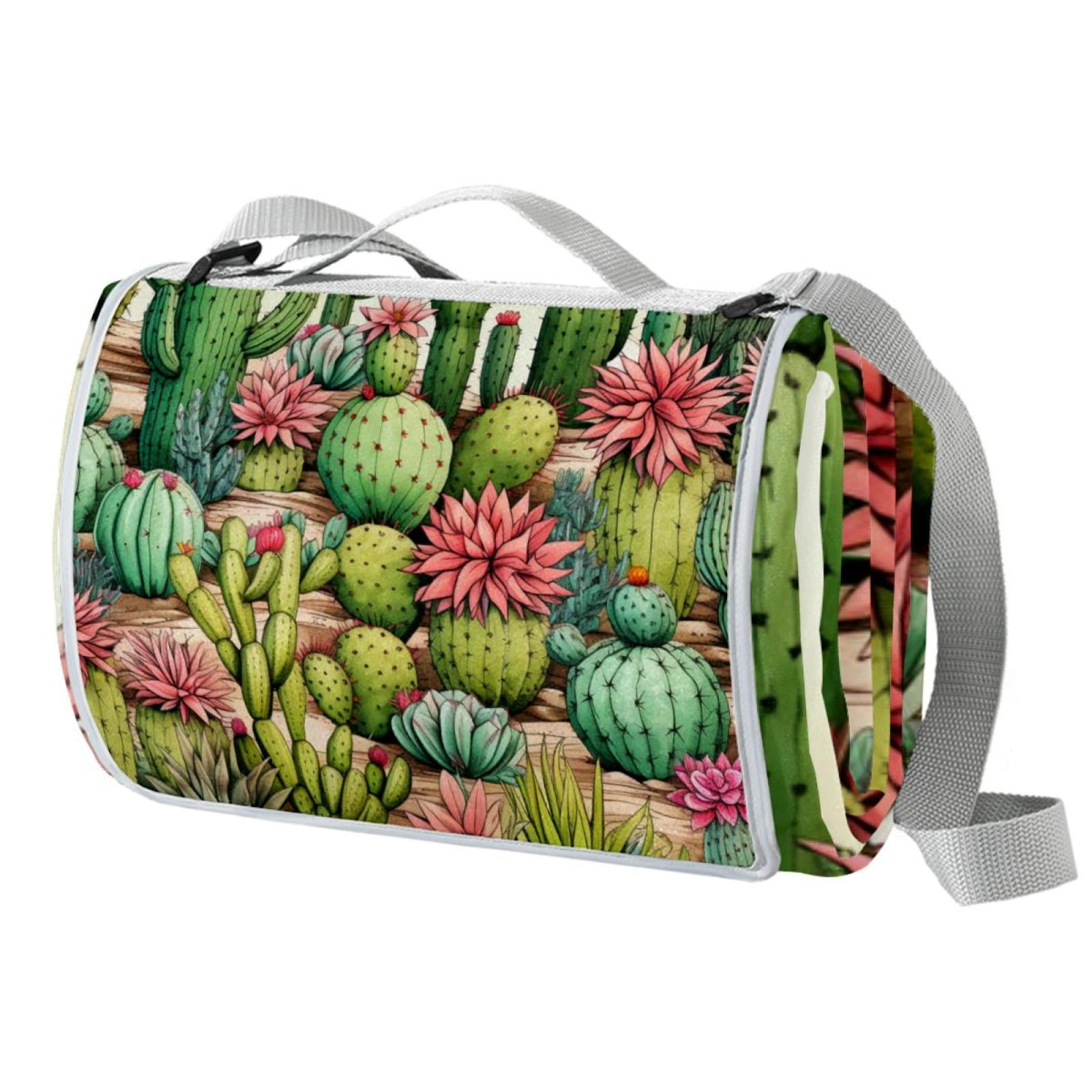 Cactus Canvas Picnic Blanket Outdoor Waterproof Portable Mat for ...