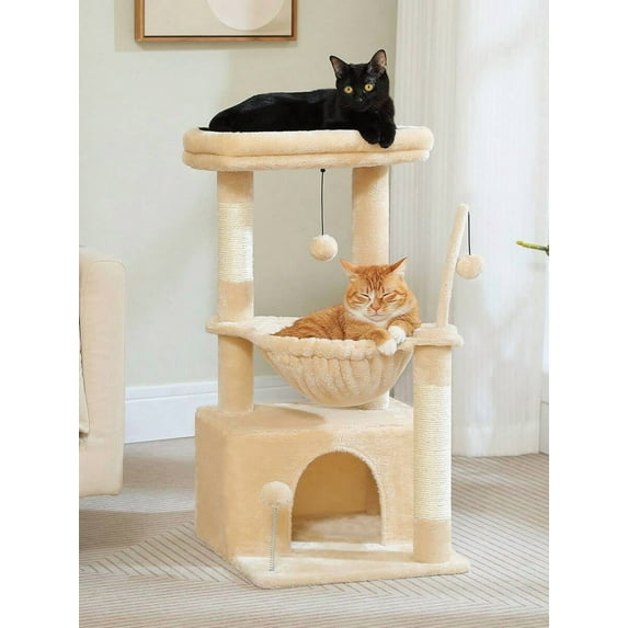 Cactus Cat Tree, 33'' Cat Tower For Indoor Cats With Large Cat Condo ...