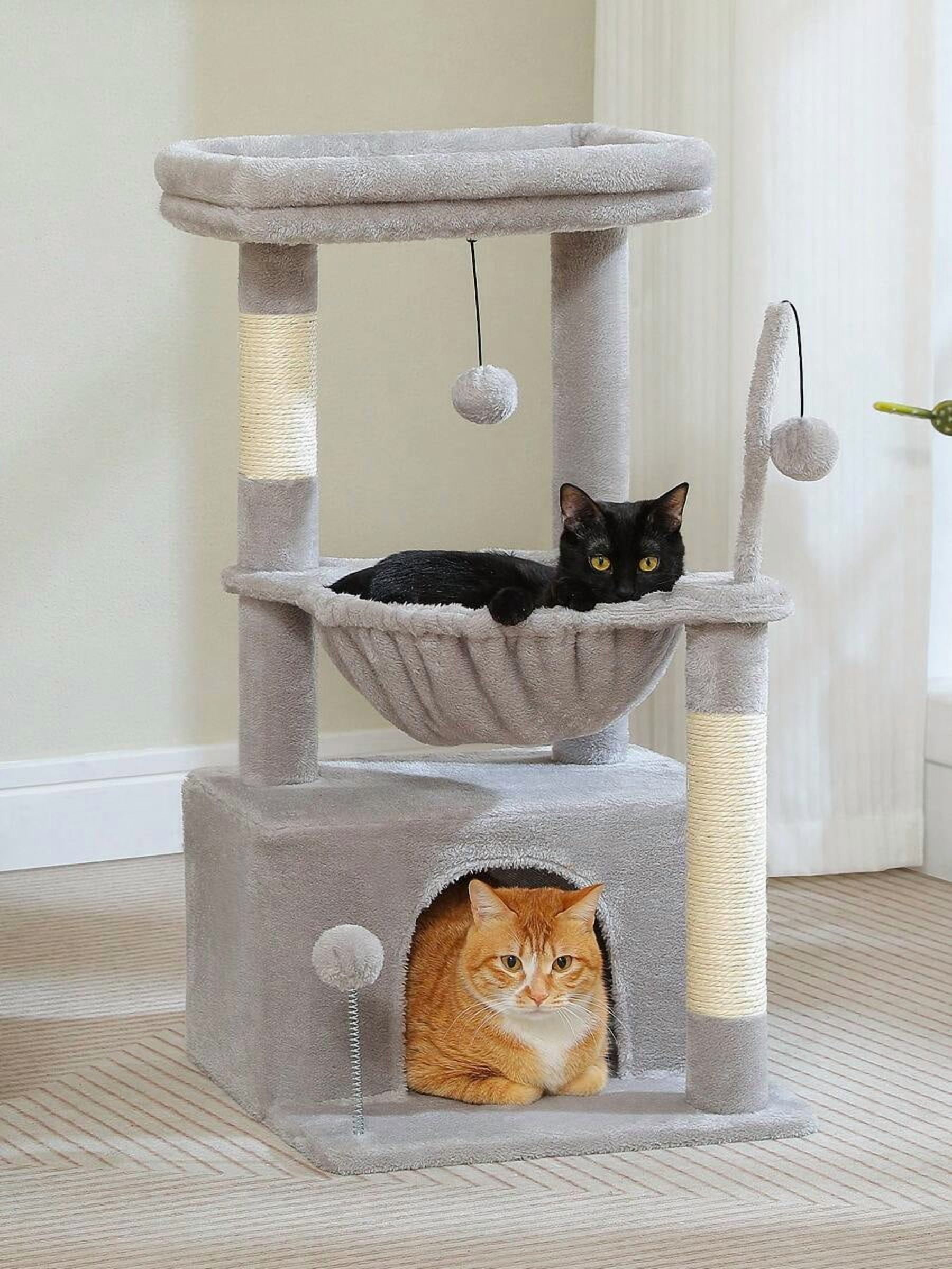 Cactus Cat Tree, 33'' Cat Tower For Indoor Cats With Large Cat Condo ...