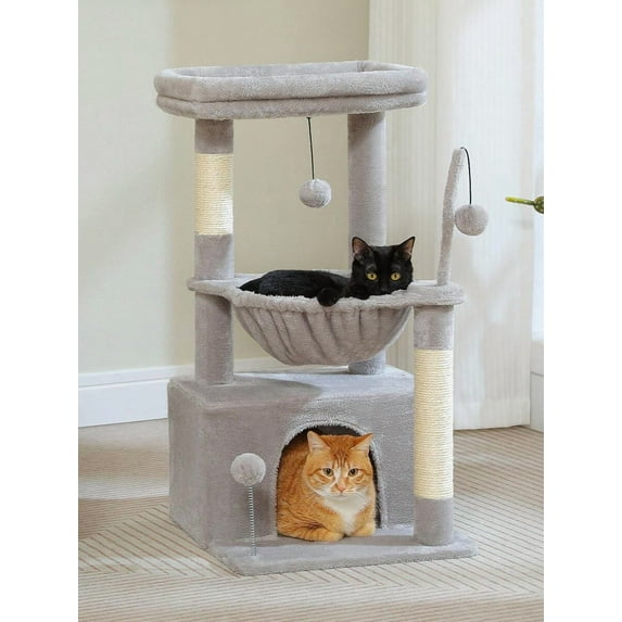 Cactus Cat Tree, 33'' Cat Tower For Indoor Cats With Large Cat Condo ...