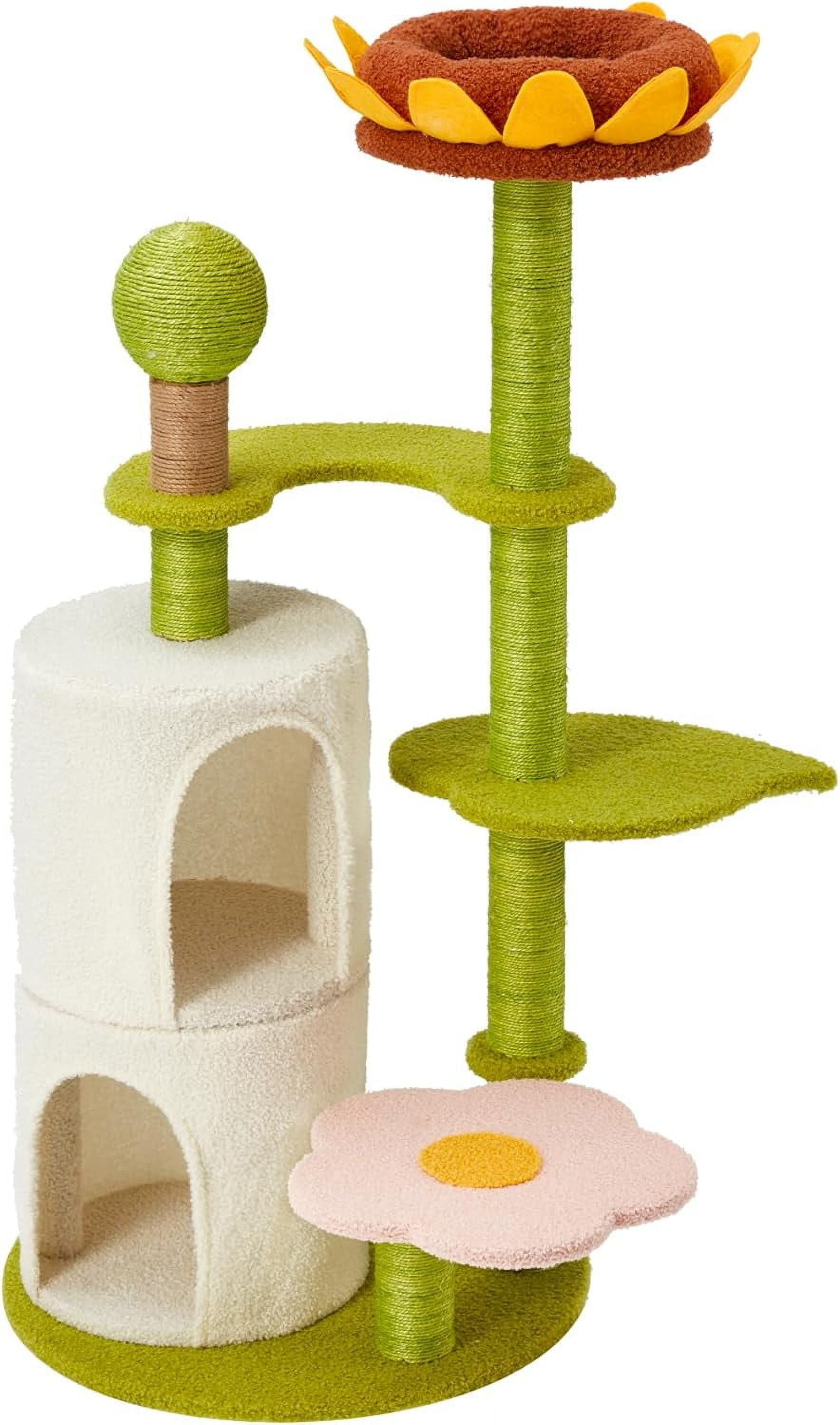 Cactus Cat Tree, Green Cat Tree, 57in Cat Tower for Indoor Cats, Cactus ...