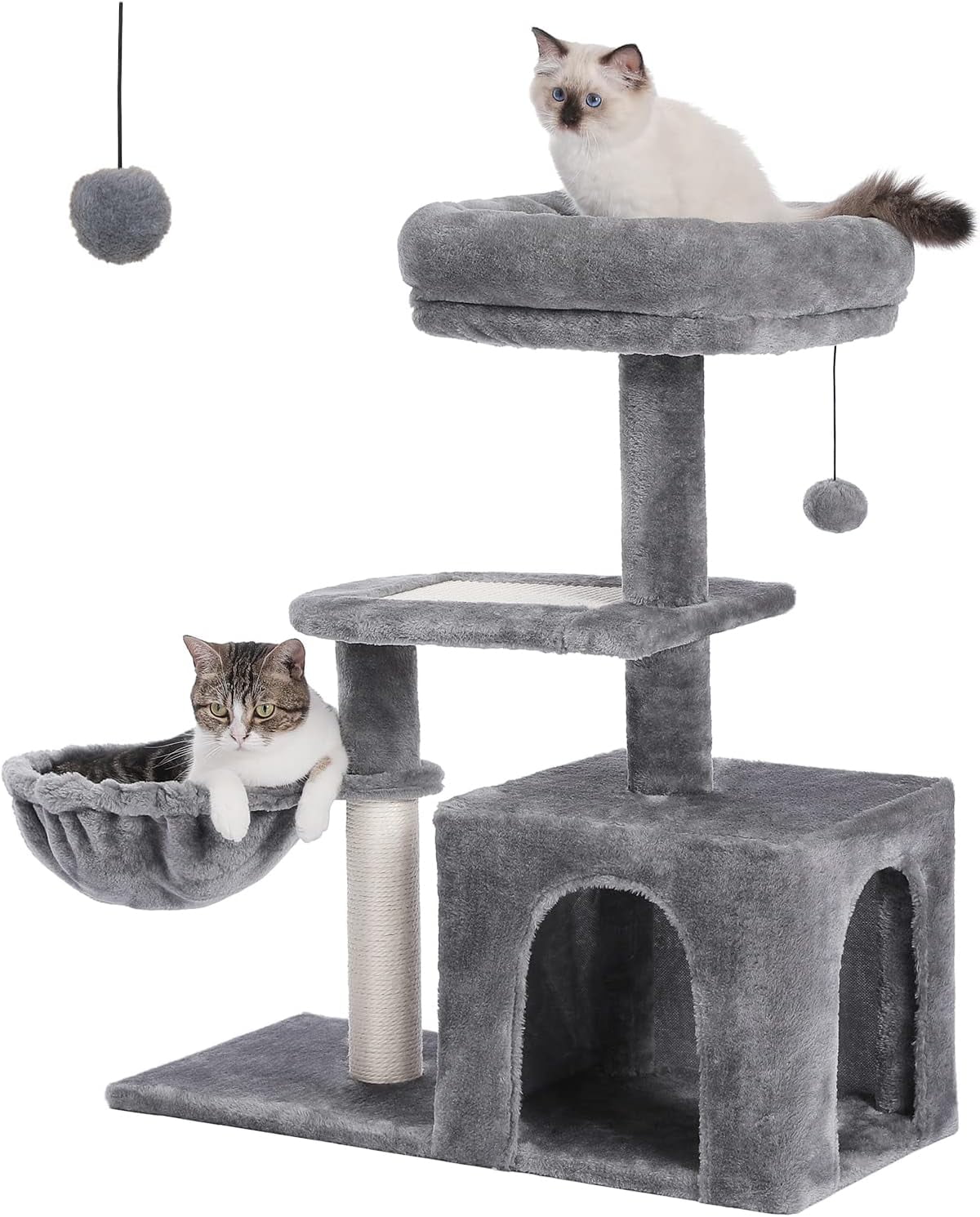 Cactus Cat Tree for Indoor Cats, Small Cat Tower Cat Condo with Sisal ...
