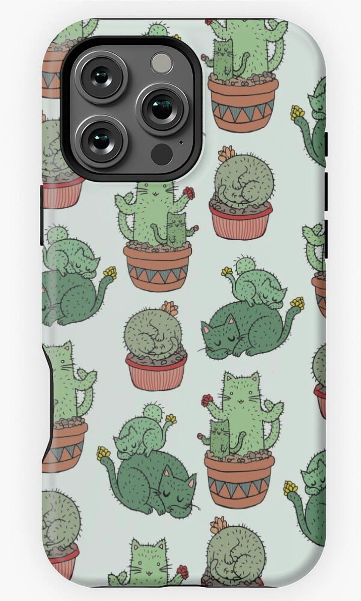 Cactus Cats Cacti Succulent Cute Pet Art iPhone 11–16 Pro Max Compatible Phone Case - Walmart.com