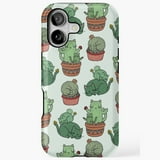 Cactus Cats Cute Plant Animal Art Phone Cover for iPhone 11 12 13 14 15 ...