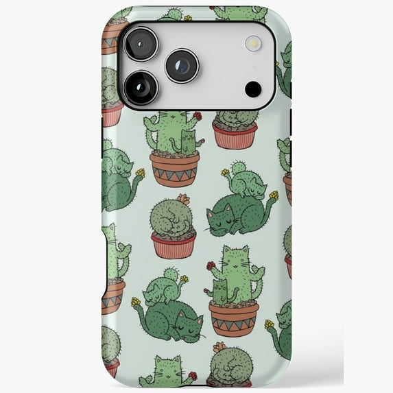 Cactus Cats Funny Plant Animal Art Phone Cover for iPhone 11 12 13 14 ...
