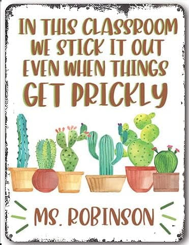 Cactus Classroom Classroom Rules Teacher Gift Teacher Appreciation ...