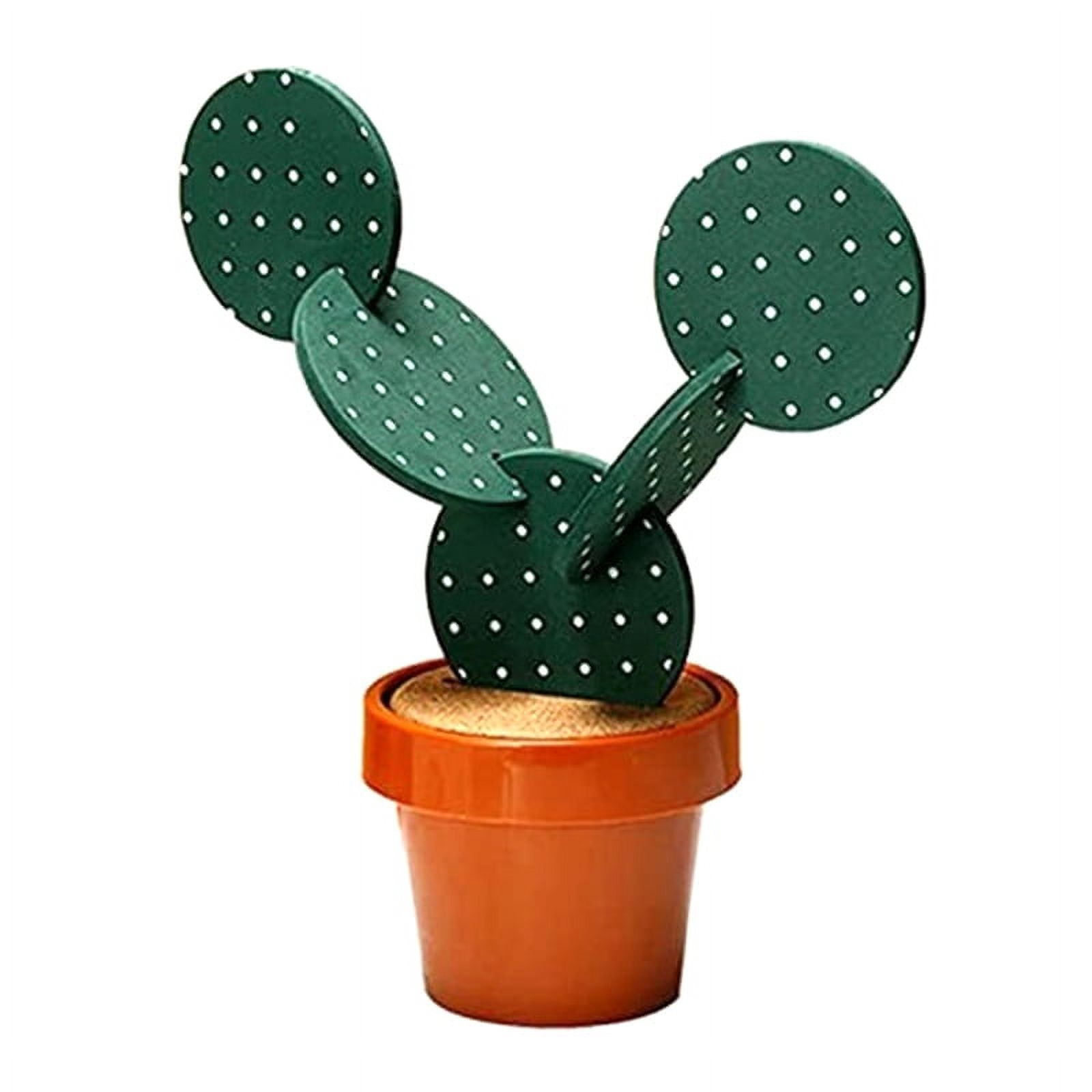 Cactus Coasters Set for Drinks of 6 Pieces,Funny Gift with Flowerpot ...
