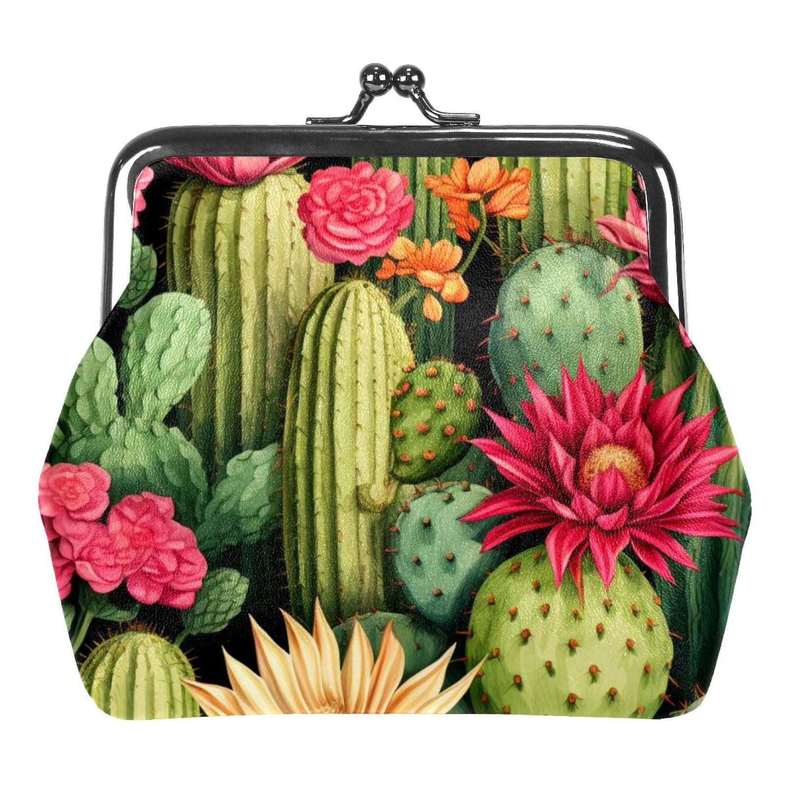 Cactus Coin Purse Kiss Lock Change Purse Vintage Trinkets Pouch ...