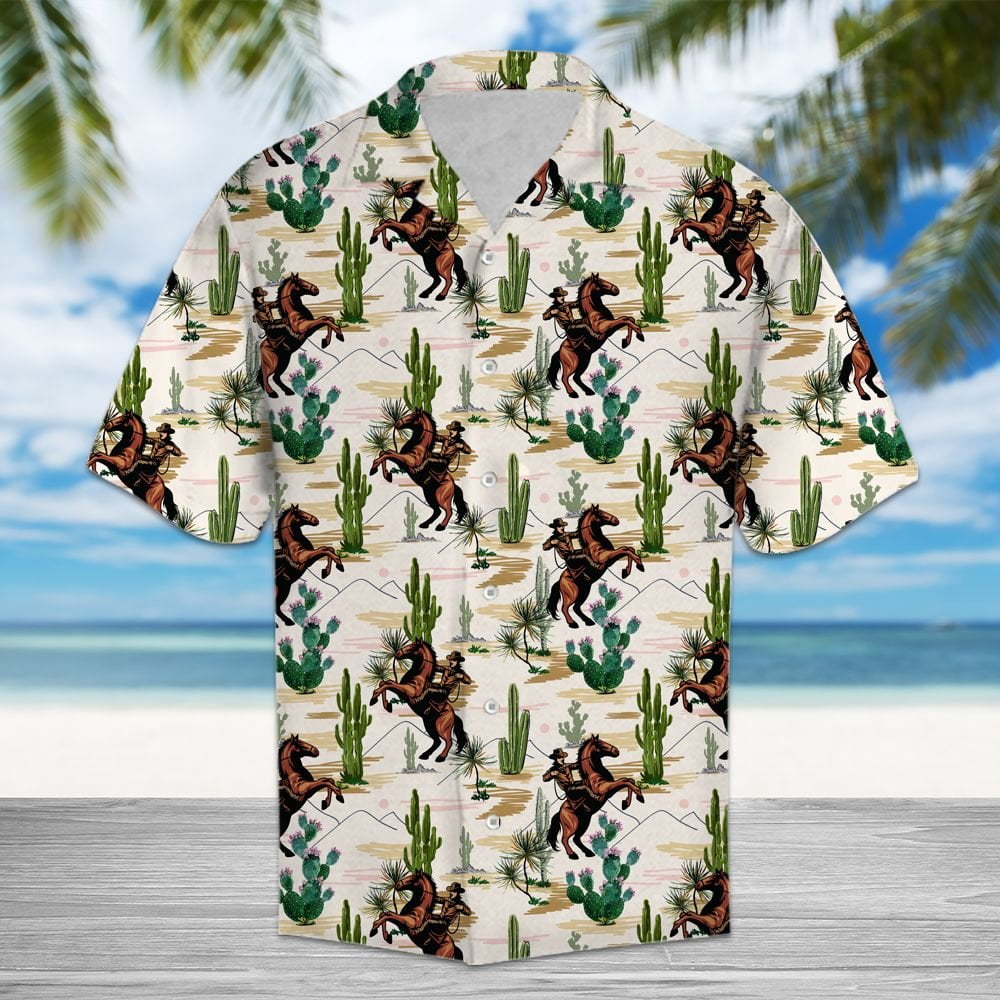 Cactus Cowboy Aloha Hawaiian Shirt - Walmart.com