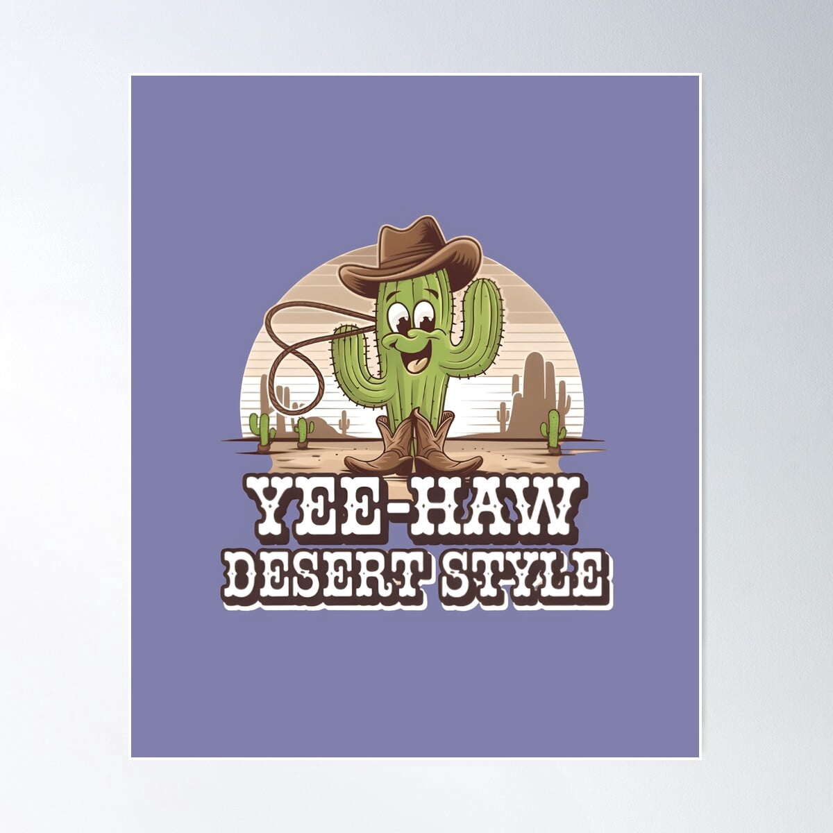 Cactus Cowboy Â€“ Wild West Desert Vibes Poster Wall Art, Modern Wall ...