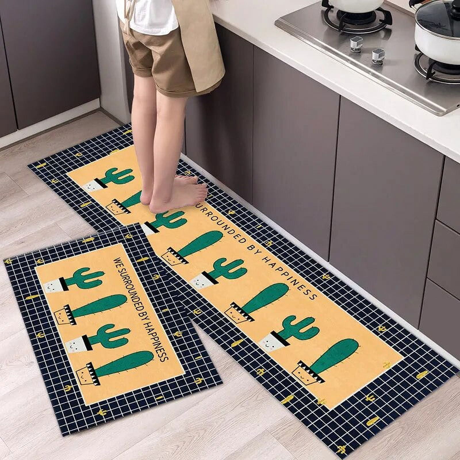 Cactus Creative Floor Mats Decor Floor Mats Strip Kitchen Washable ...