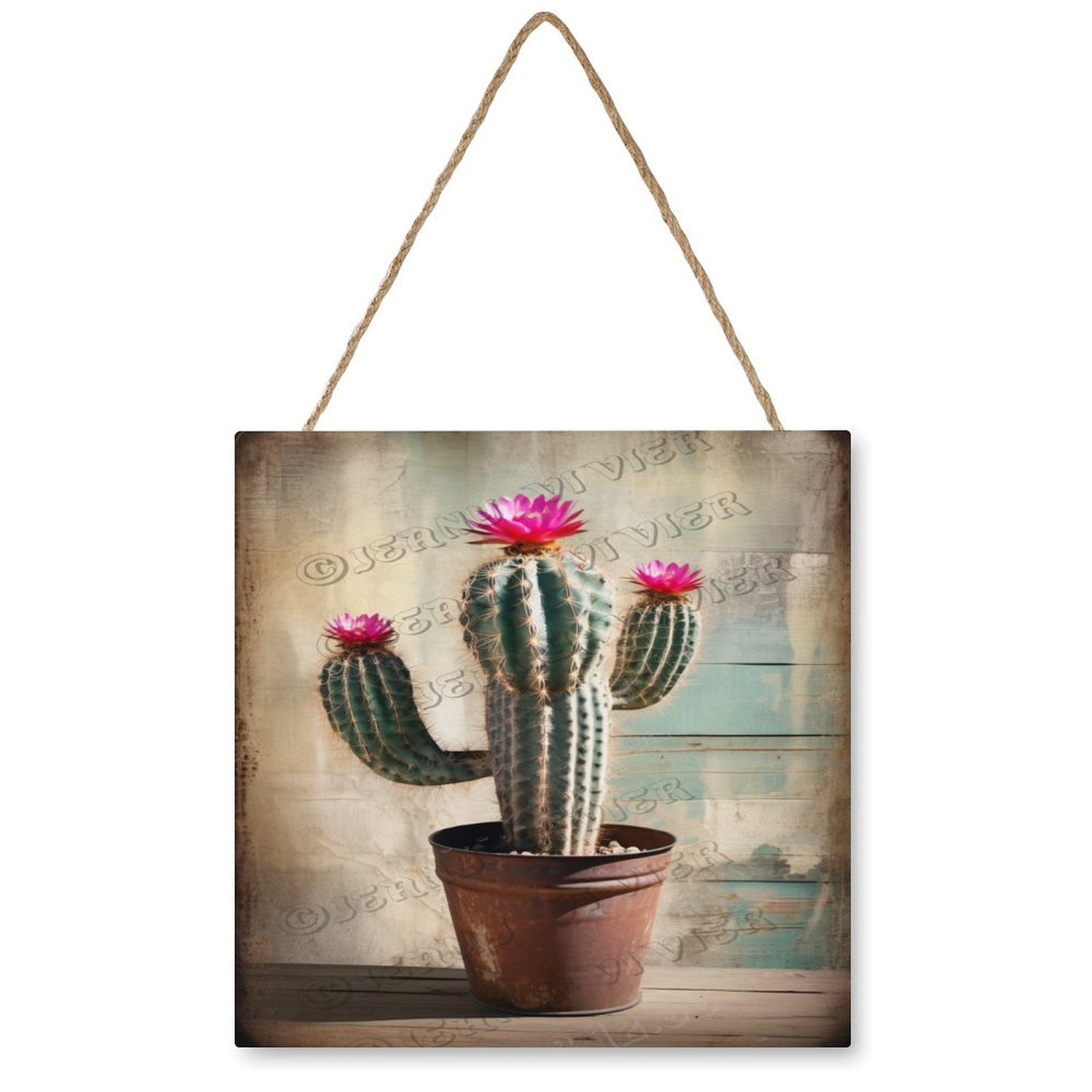 Cactus Decor Cacti Wood Door Sign, Farmhouse, Porch Wall Hanging for ...