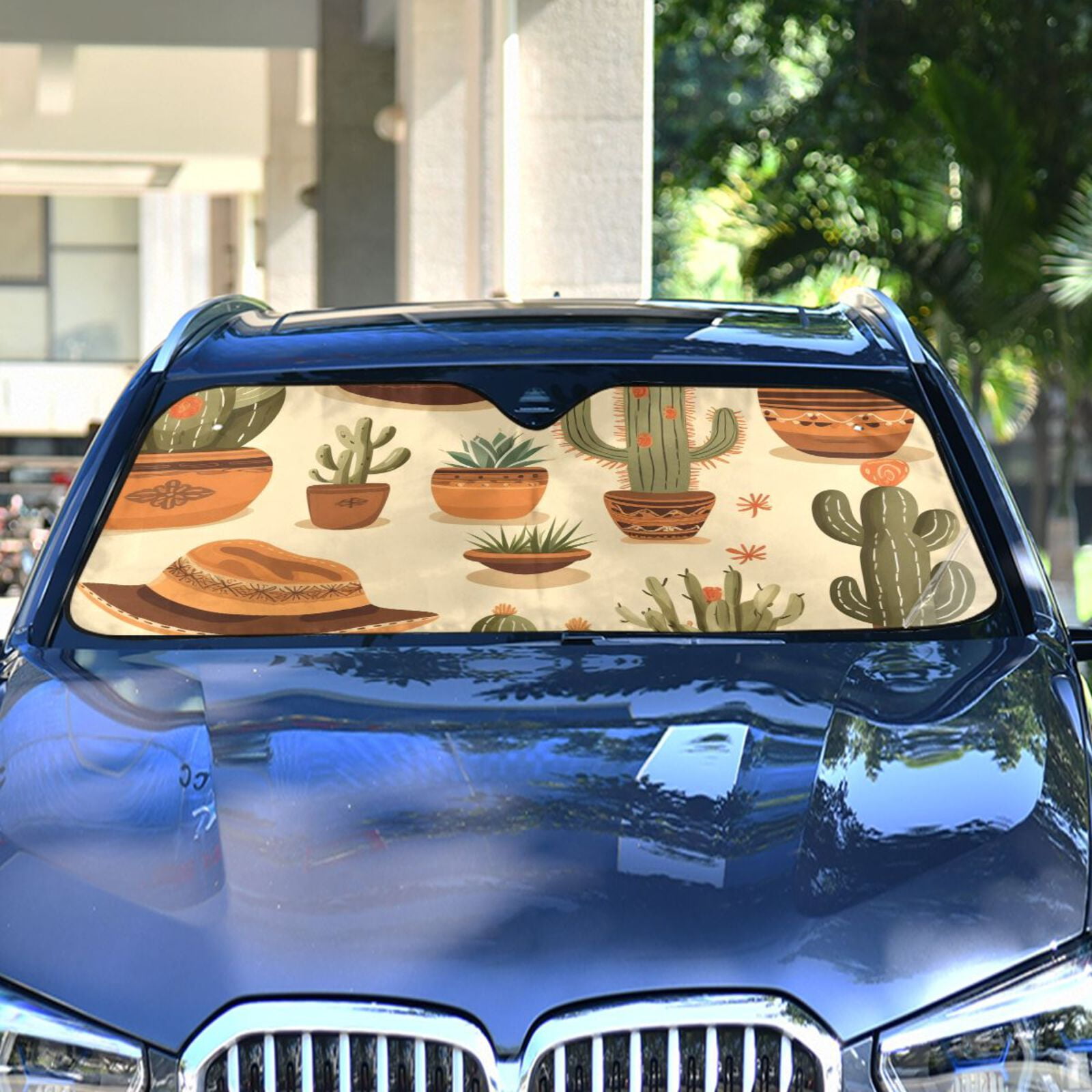 Cactus Denim Hat Automotive Front Car Windshield Sun Shade Reflector ...