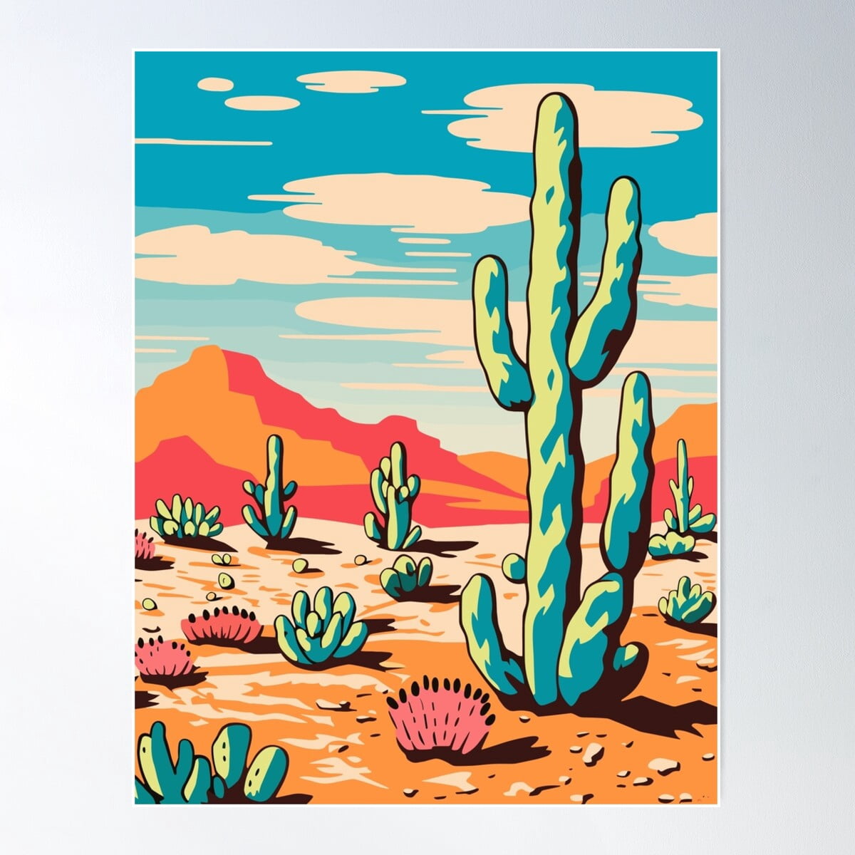 Cactus Desert Henri Matisse Fauvism Poster Wall Art, Modern Wall Decor ...