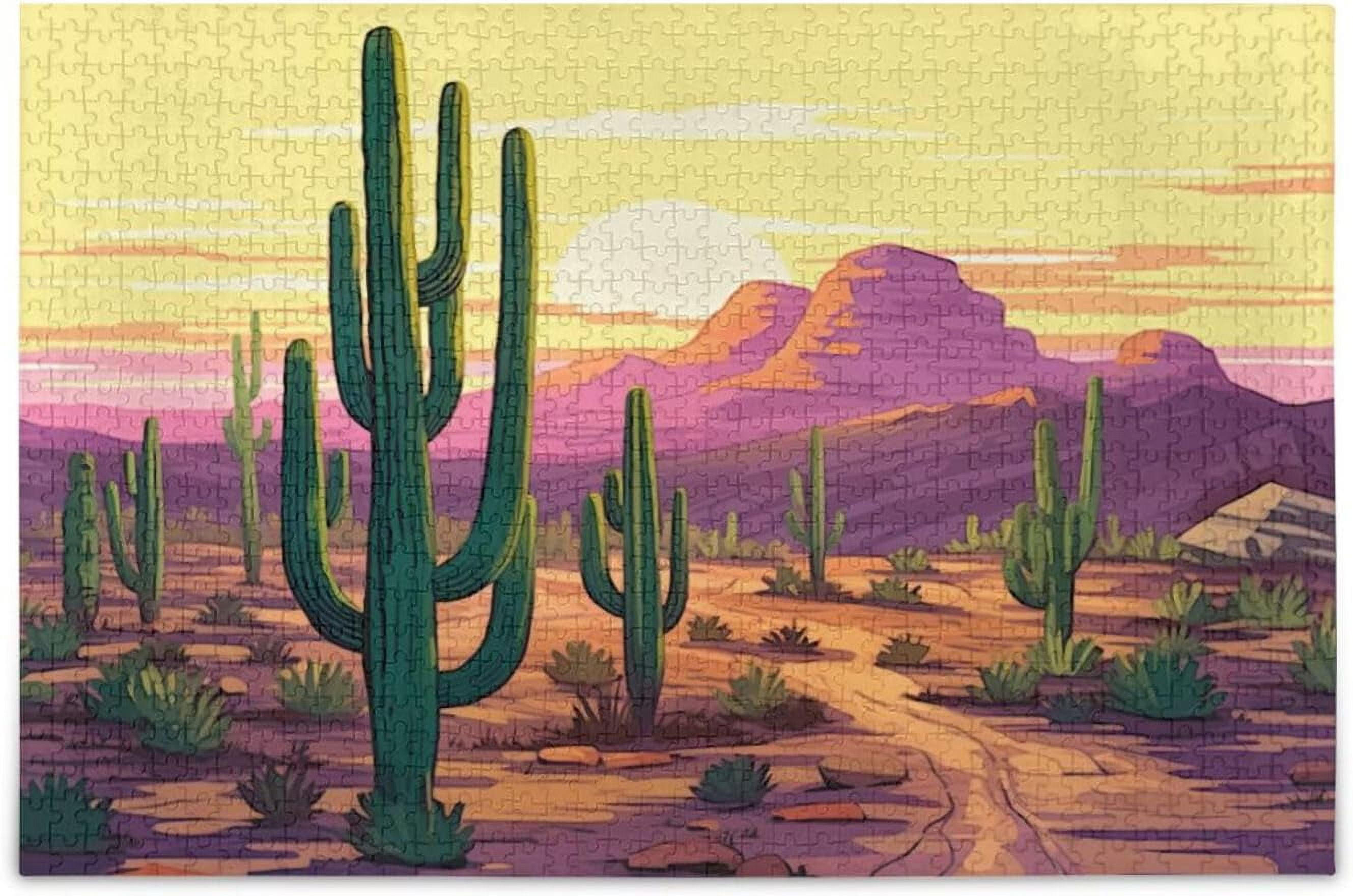 Cactus Desert Jigsaw Puzzles 1000 PiecesPuzzles for Adults Family Game ...