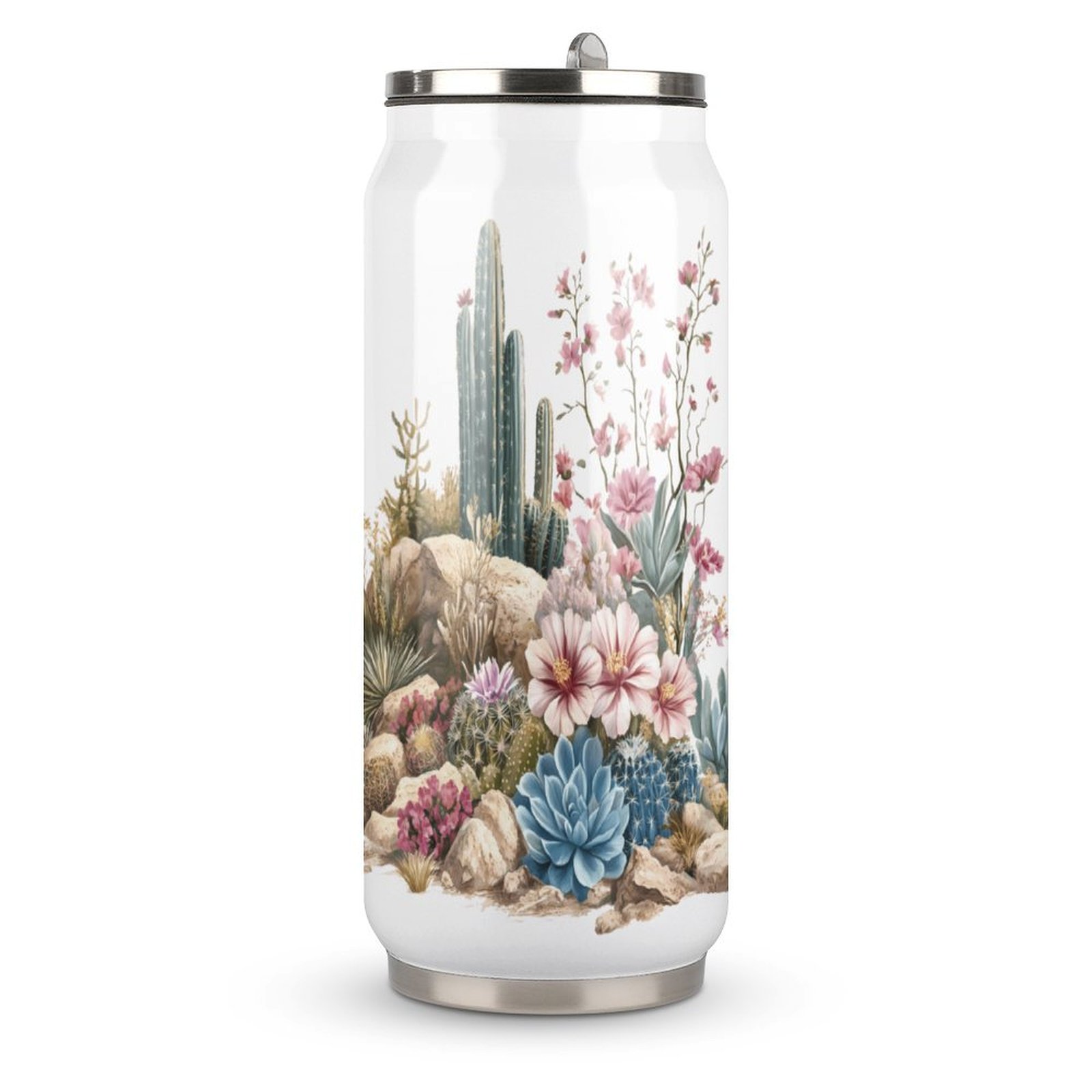 Cactus Desert Succulent Plant Coffee Tavel Tumblers with Lid and Straw ...