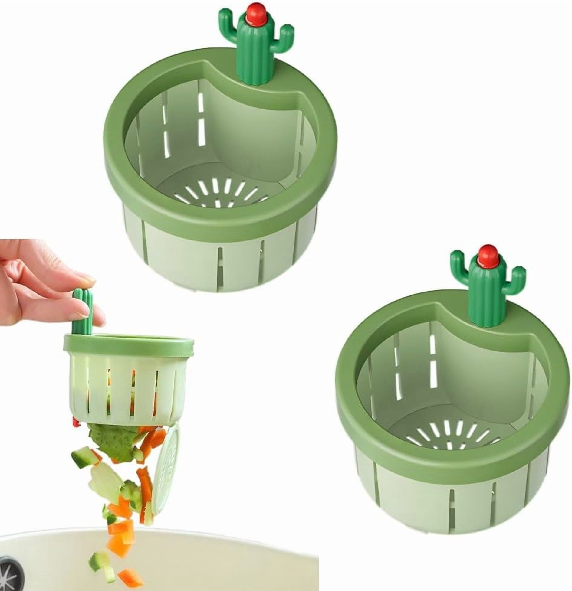 Cactus Drain Catcher, Automatic Pressing Sink Strainer with Pop-Up Anti ...