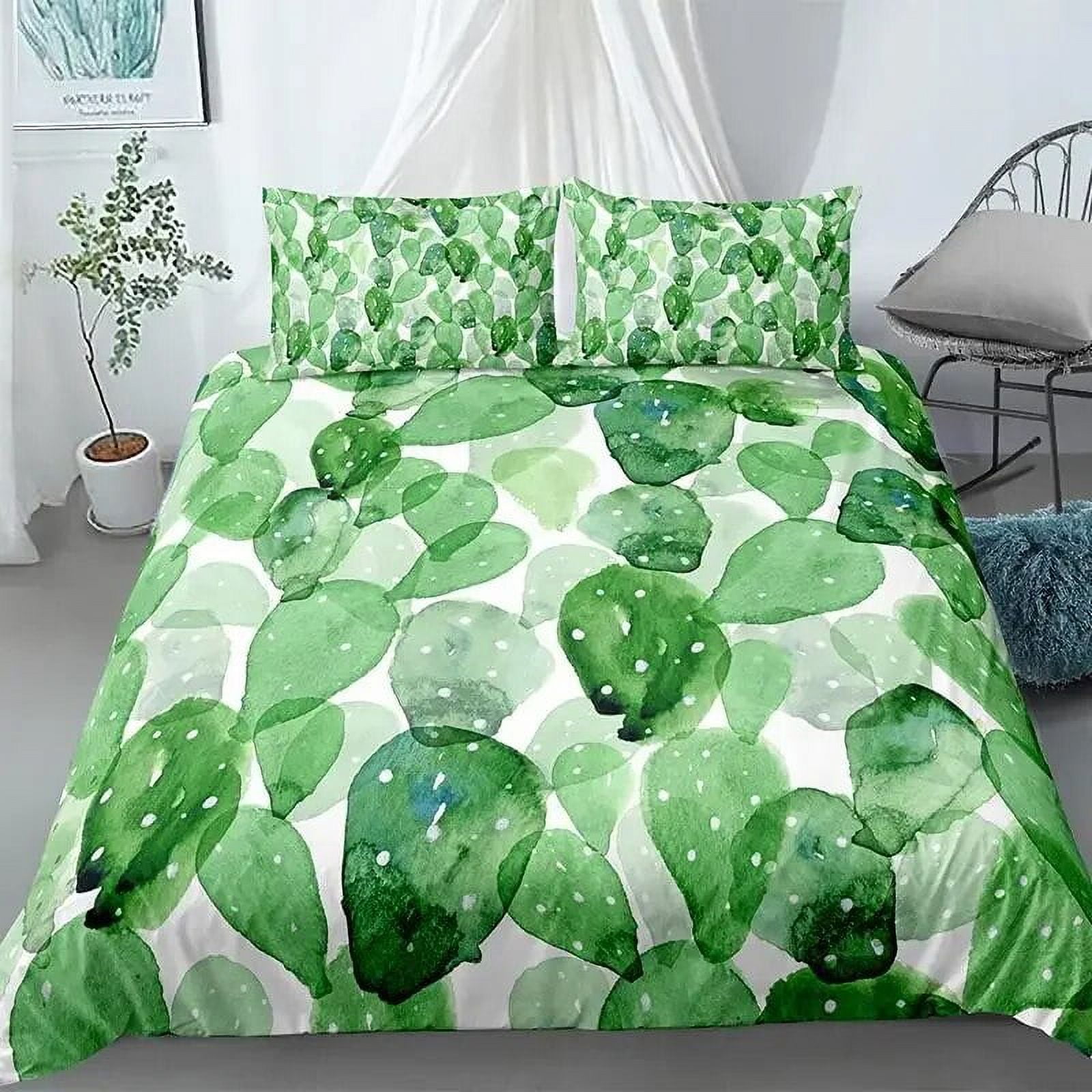 Cactus Duvet Cover Set ExoRomantic Plant Prickly Pear Succulents ...