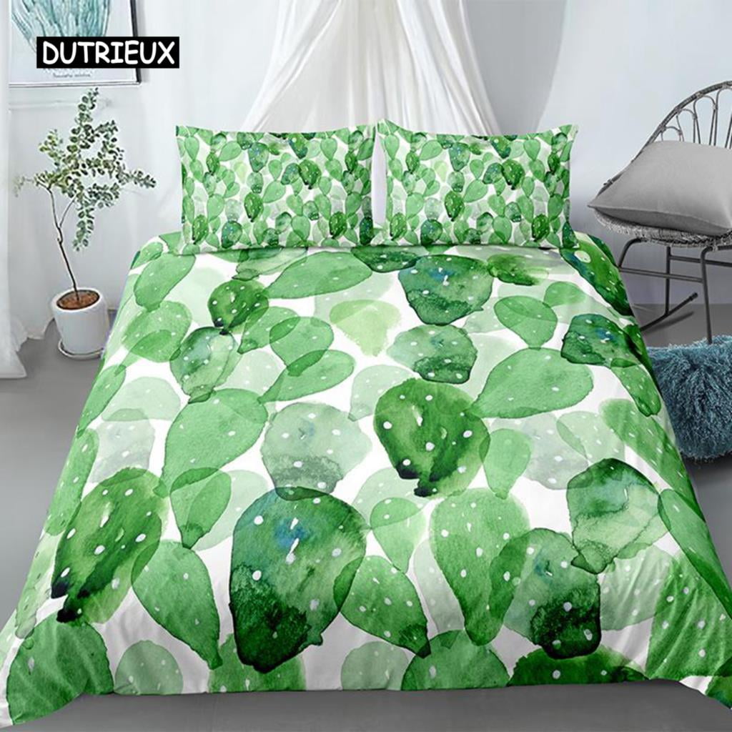 Cactus Duvet Cover Set Exotic Plant Prickly Pear Succulents Bedding Set ...