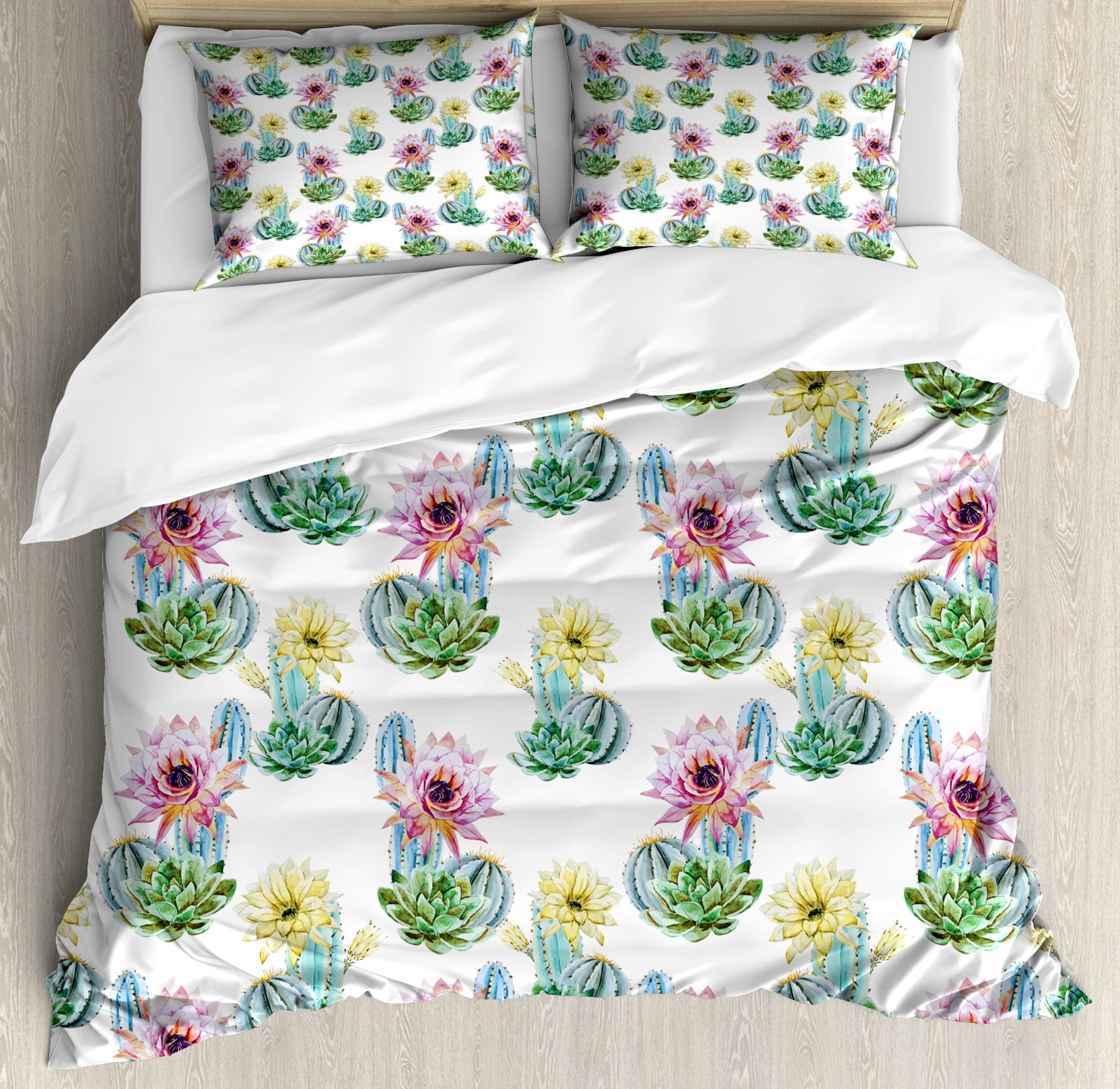 Cactus Duvet Cover Set, Hot Desert in South Mexican Land Vintage Plant ...