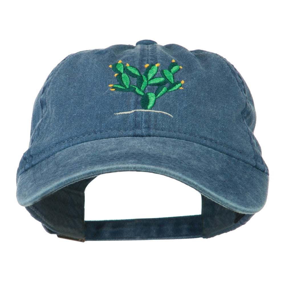 Cactus Embroidered Washed Cap - Navy OSFM - Walmart.com