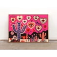 Cactus Eye Heart Maximalist Pink Desert Folk Art Poster Unframed Paper ...