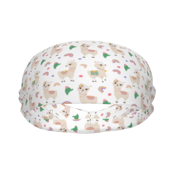 Cactus Feminine Cute Alpaca Sports Headbands for Men/Women Workout ...