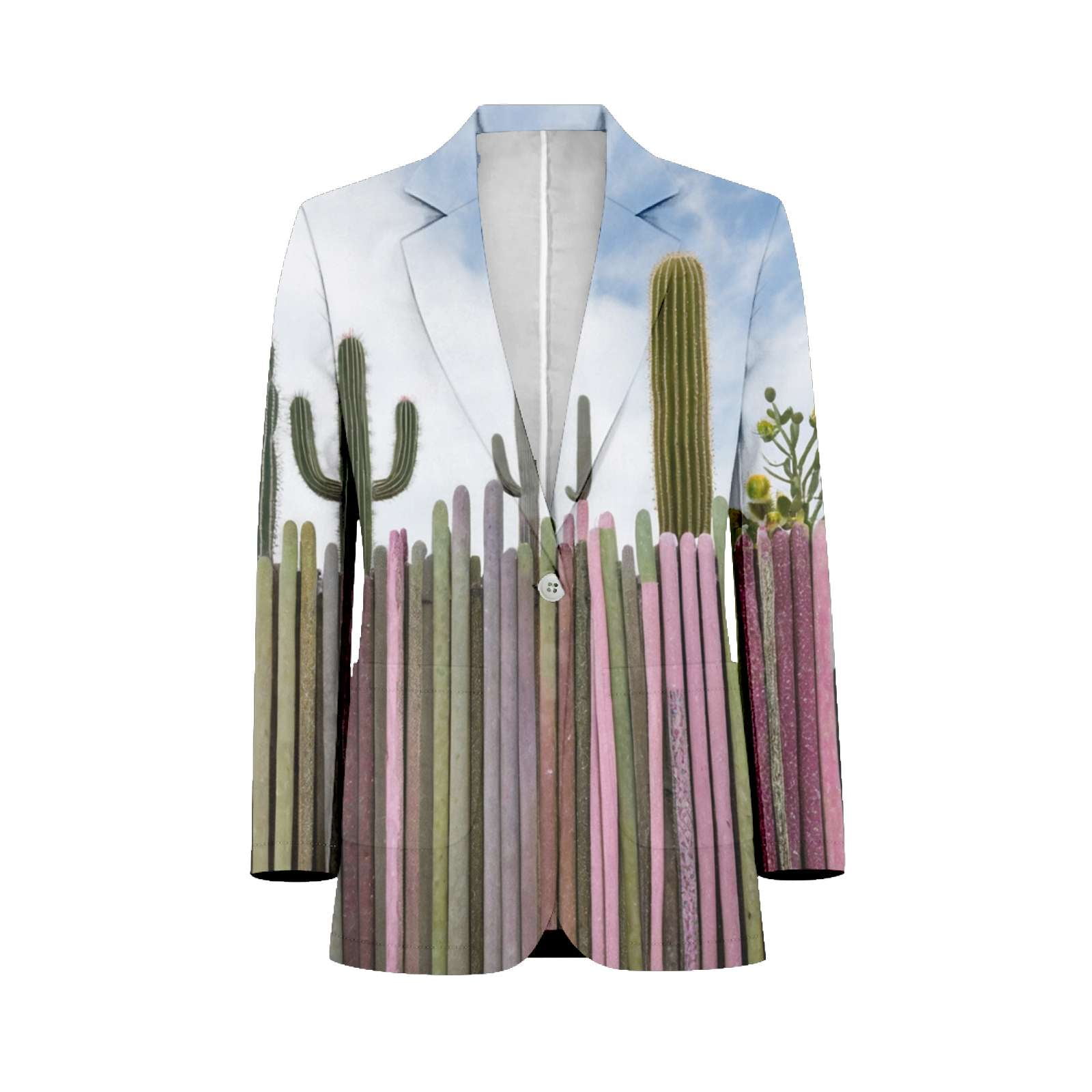 Cactus Fence Art Customized Men's Suits full man Shawl Collar Gentleman ...