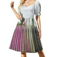 Cactus Fence Art Short Sleeve Dress Clothes Women's Summer Dress ...