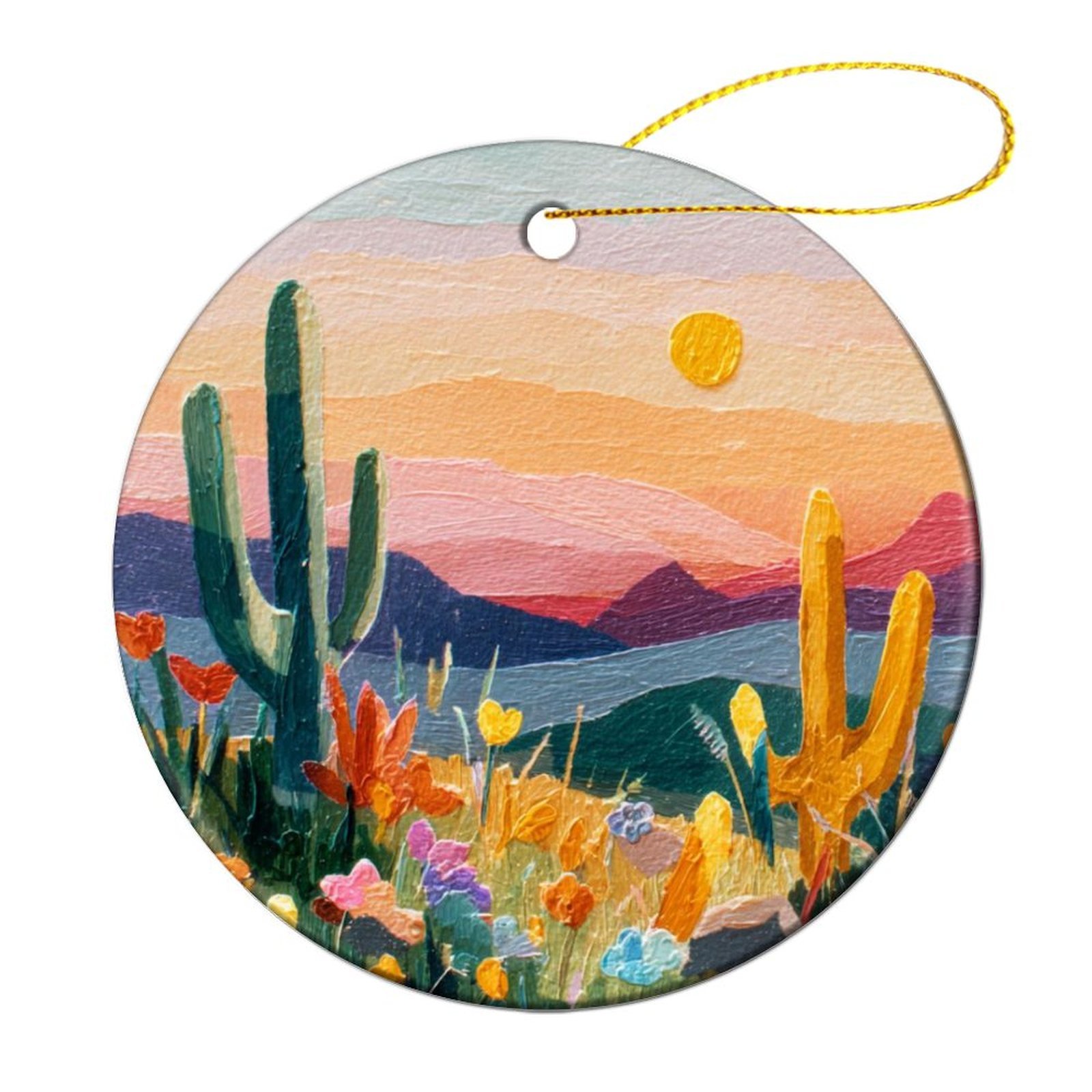 Cactus Flower Plant Xmas Trees Hangings Christmas Tree New Year Party ...