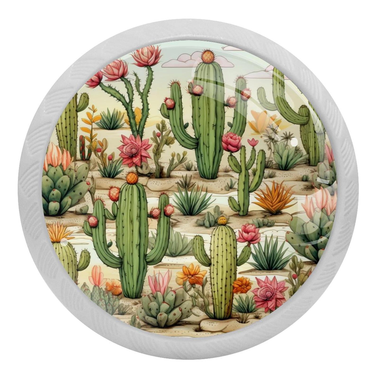 Cactus Fluorescent Drawer Pulls: Round 4-Pack - Glow-in-the-Dark Knobs ...