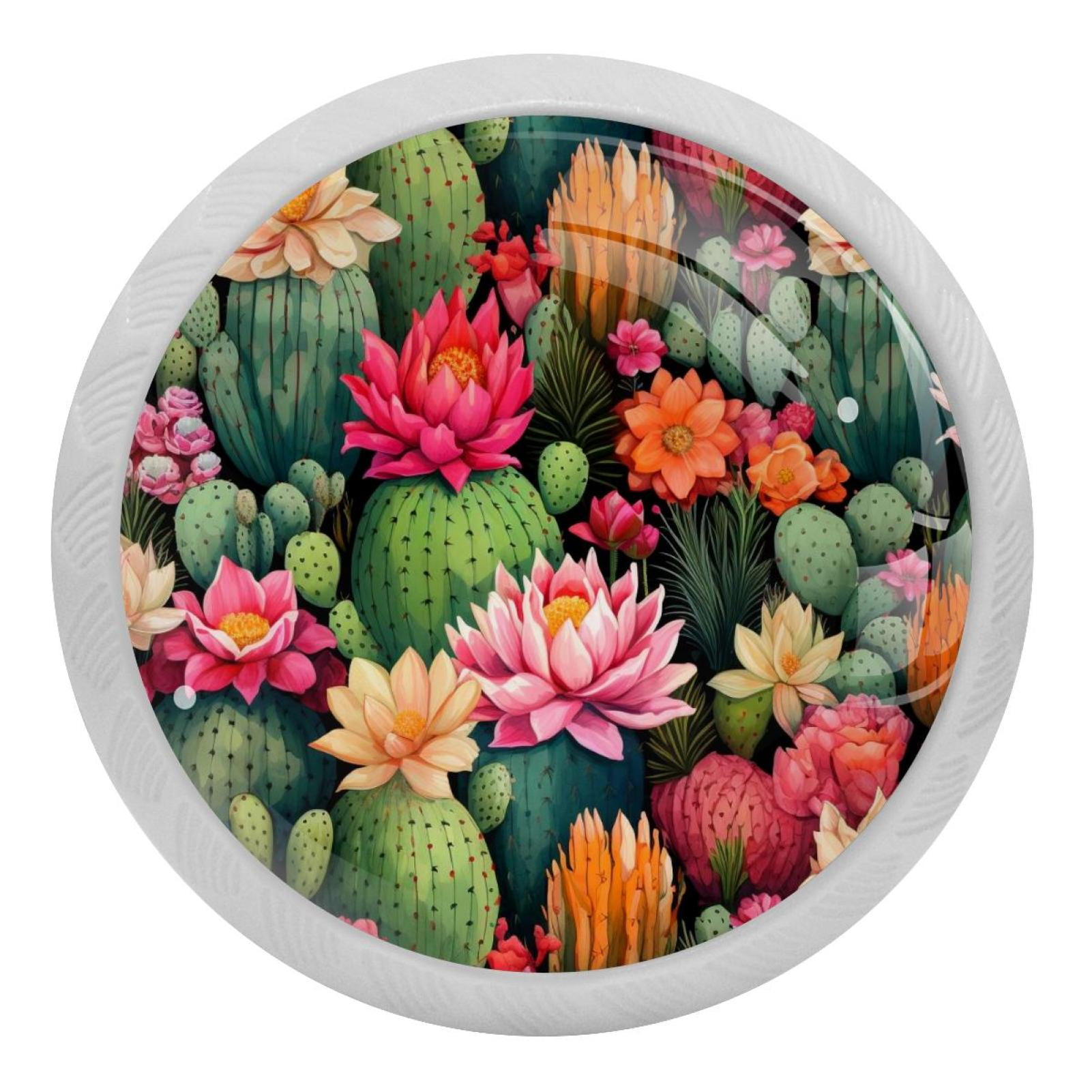 Cactus Fluorescent Drawer Pulls: Round 4-Pack Glow-in-the-Dark Knobs ...