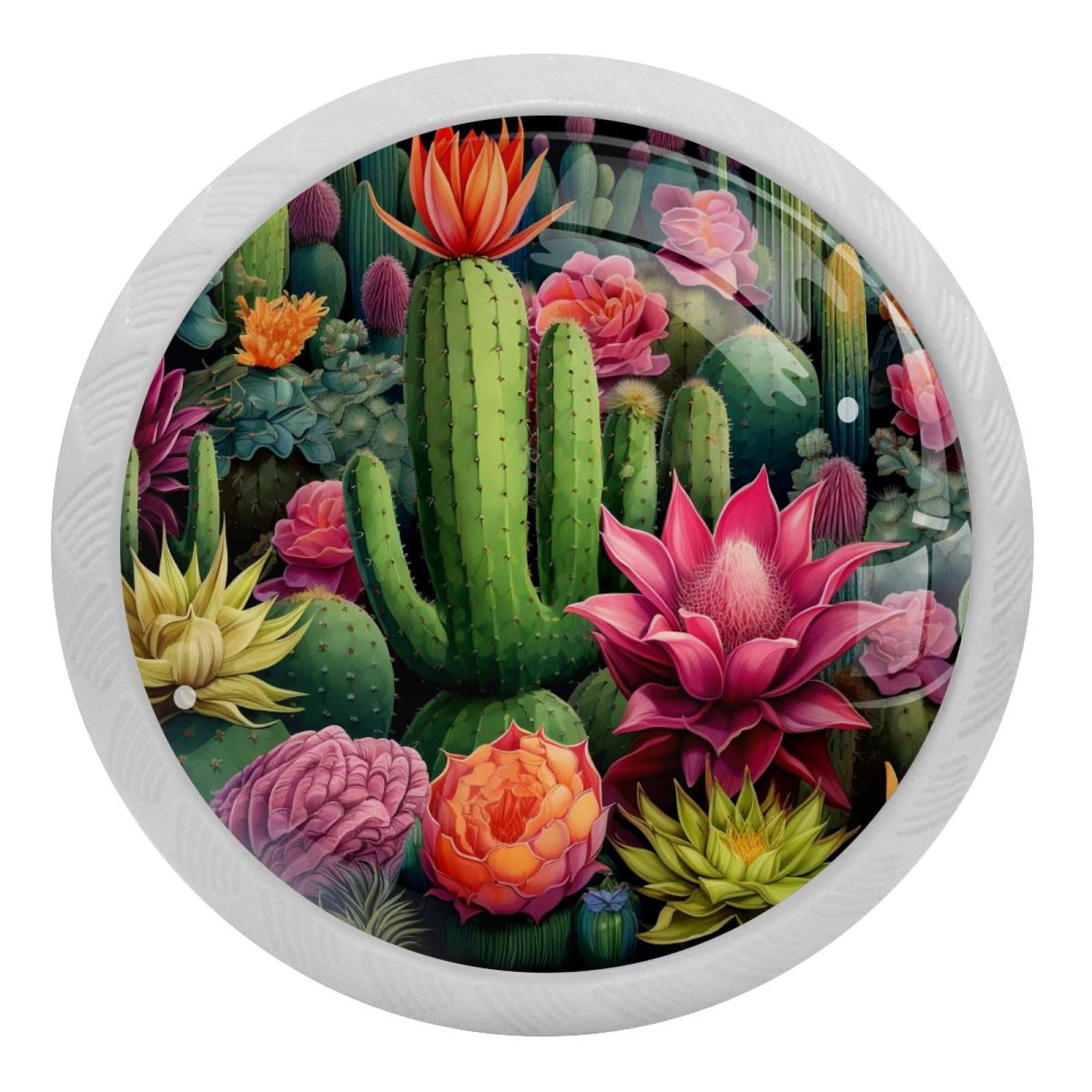 Cactus Fluorescent Drawer Pulls: Round 4-Pack Glow-in-the-Dark Knobs ...