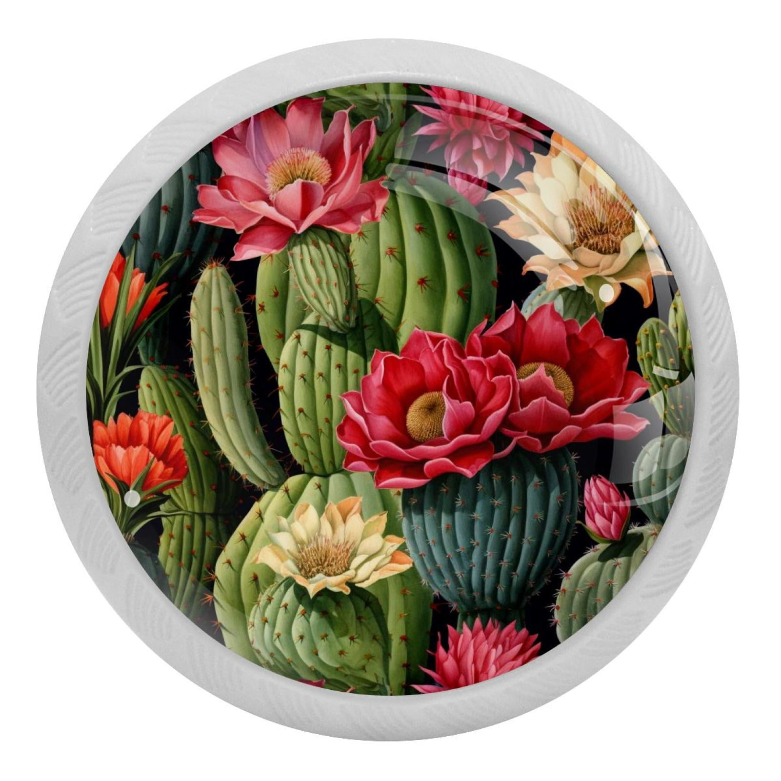 Cactus Fluorescent Drawer Pulls: Round 4-Pack of Glow-in-the-Dark Knobs ...