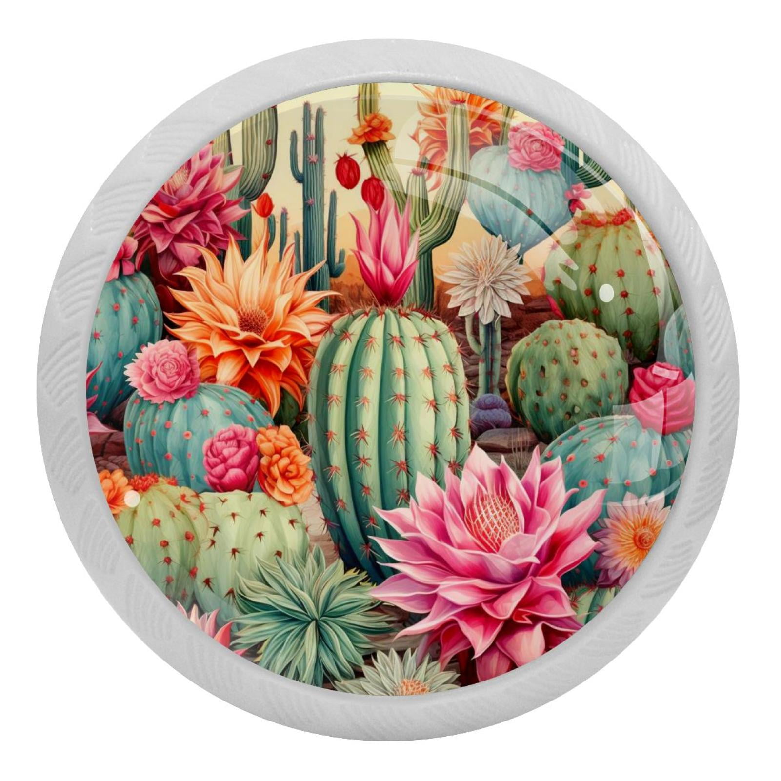 Cactus Fluorescent Drawer Pulls: Round 4-Pack with Glow-in-the-Dark ...