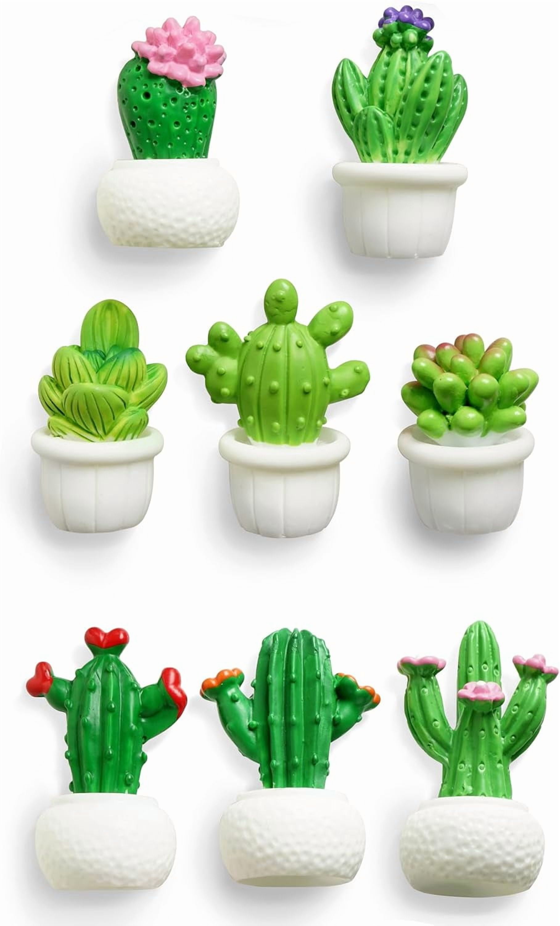 Cactus Fridge Magnets Cute Refrigerator Magnets 3D Plant Decorative ...